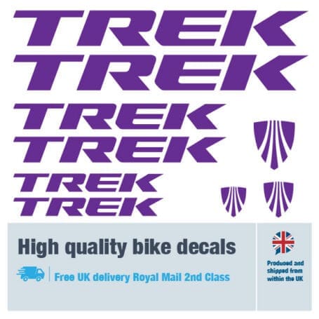 Trek bike labels / decals labels, free bike protectors (24 pack) – 20+ colours – Decalzone