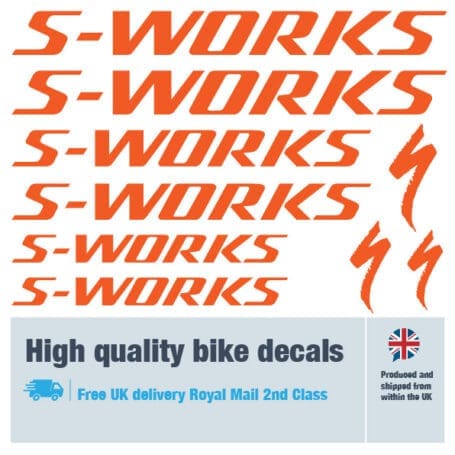 S-Works bike decals, with free bike protection (24 pack) – 17 colours ...